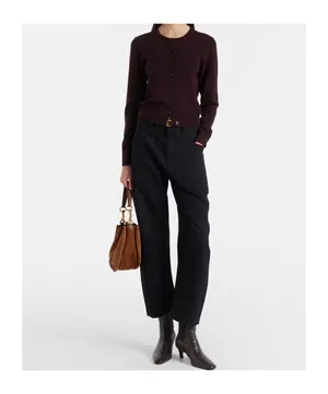 NILI LOTAN Shon Virgin Wool Barrel-leg Pants