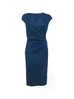 Roberto Cavalli V-neck Midi Dress - Blue