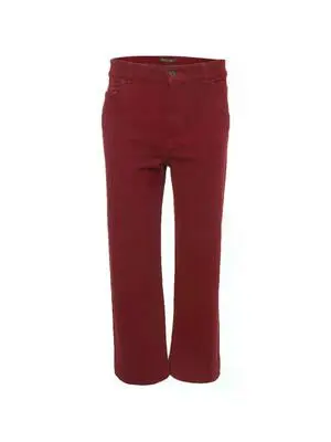 Loro Piana Burgundy Wide-leg Jeans