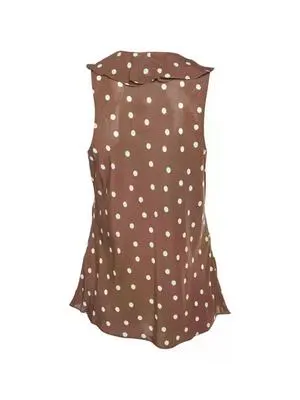 Polo Ralph Lauren Ruffled Polka-dot Top