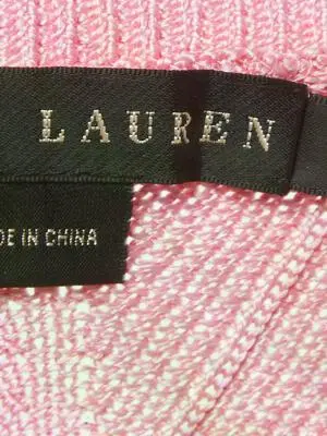 Ralph Lauren Silk Cable-knit V-neck Sweater
