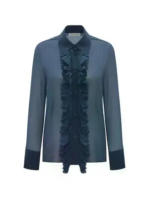 OCCLEUS Ruffled Silk Shirt