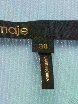 Maje Ribbed-knit Button-detail Mini Dress
