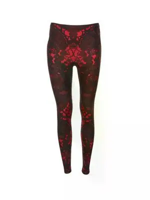 Alexander McQueen Lace-print Knit Leggings