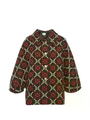 Gucci Gg Diamond Wool Jacket - Black