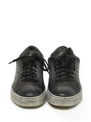 Santoni Lace-up Leather Sneakers
