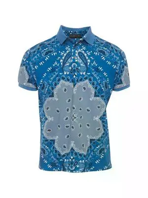 Etro Paisley-print Polo Shirt - Blue