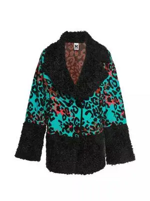 Missoni Leopard Jacquard-knit Coat - Black