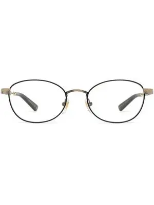 Gucci Oval Frame Eyeglasses - Gold