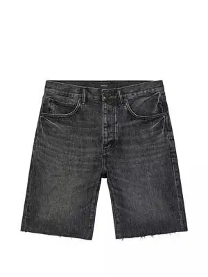 PURPLE BRAND Frayed Hem Denim Shorts - Grey