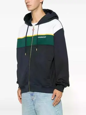 Casablanca Colour-block Zip-up Hoodie