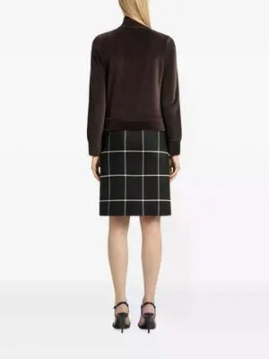 COURREGES Velvet Zip-up Track Jacket - Brown