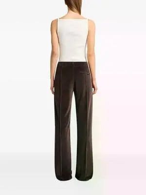 COURREGES Pintucked Velvet Track Pants - Red