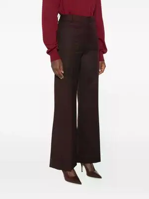 Victoria Beckham Alina Wide-leg Wool Trousers - Brown
