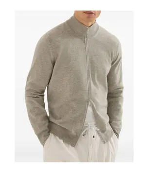 Brunello Cucinelli Zip-up Cardigan - Grey