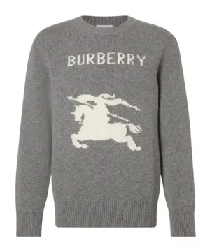 Burberry Wool And Cashmere Sweater - Grey