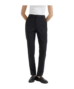 Brunello Cucinelli Tapered Wool Trousers - Black