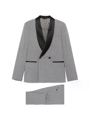 MANUEL RITZ Shawl-lapel Double-breasted Suit - Grey