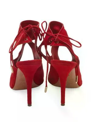 AQUAZZURA Suede Cut-out Stiletto Sandals