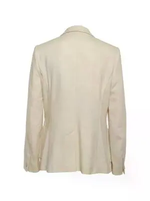 Max Mara Beige Cashmere Notched Lapel Blazer