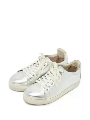 SOPHIA WEBSTER Bibi Butterfly Leather Sneakers - Silver