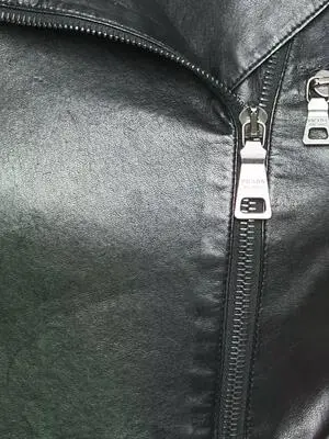 Prada Leather Zip-up Jacket