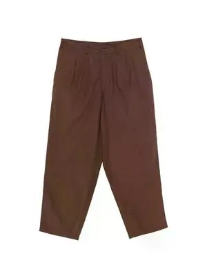 Universal Works Pleated Straight-leg Trousers - Brown