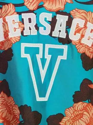 Versace Acid Bouquet Print V-neck Tank Top