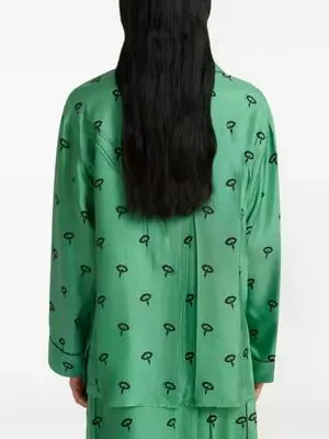 Marni Silk Twill Floral Print Pajama Shirt