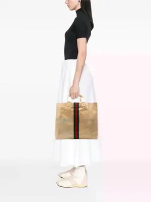 Gucci Pvc Web Shopper Tote Bag
