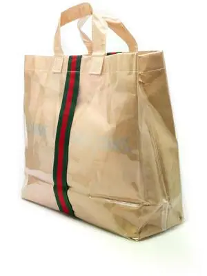 Gucci Pvc Web Shopper Tote Bag