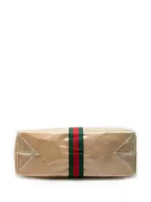 Gucci Pvc Web Shopper Tote Bag