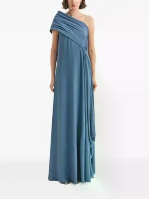 GEMY MAALOUF One-shoulder Draped Maxi Dress
