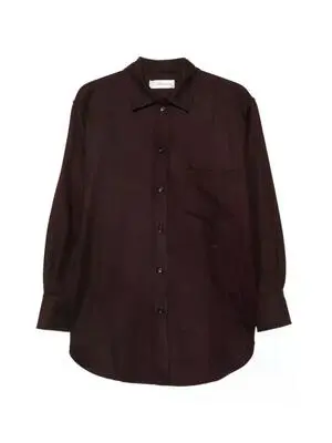Victoria Beckham Dark Purple Wool Pyjama Shirt