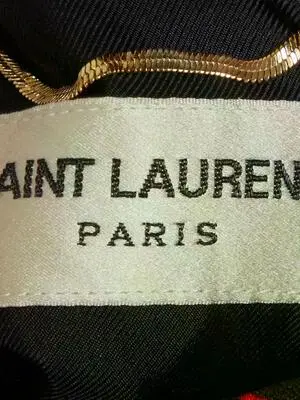 Saint Laurent Black Heart-print Crepe Mini Dress
