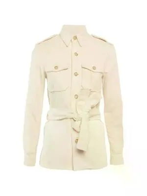 Polo Ralph Lauren Belted Flannel Jacket - Neutrals