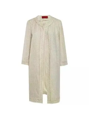 Carolina Herrera Open-front Tweed Coat