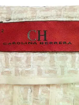 Carolina Herrera Open-front Tweed Coat