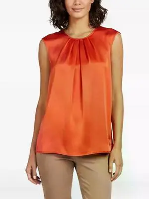 BOSS Sleeveless Satin Top - Orange