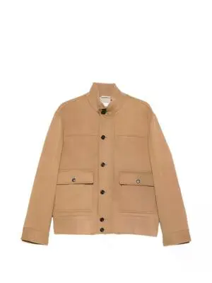 LARDINI Ribbed-trim Jacket - Neutrals