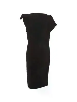 LANVIN Asymmetric Draped Midi Dress - Black