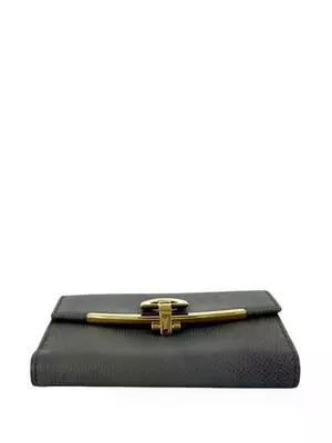 FERRAGAMO 2000-2026 Leather Gancini French Wallet Small Wallets