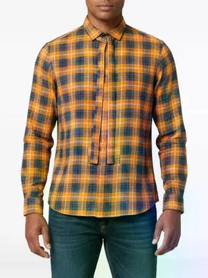 Gucci Checkered Neck-tie Shirt