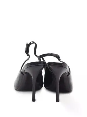Gucci Peep-toe Slingback Leather Pumps