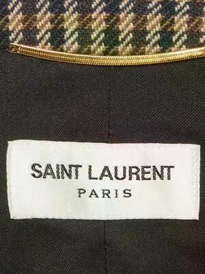 Saint Laurent Houndstooth Double-breasted Coat