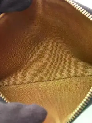 Celine Triomphe Coated Canvas Coin Pouch