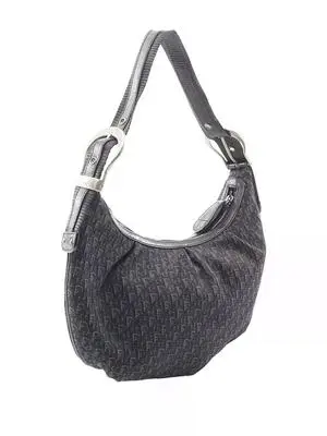 Dior Trotter Canvas Hobo Bag - Black