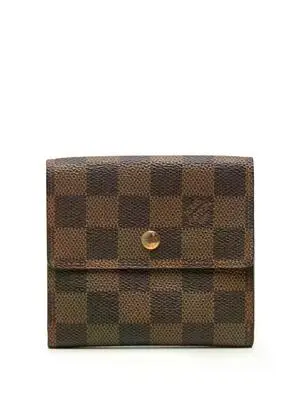 LOUIS VUITTON 2004 Damier Ebene Portefeuille Elise Wallet Small Wallets - Brown