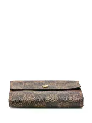 LOUIS VUITTON 2004 Damier Ebene Portefeuille Elise Wallet Small Wallets