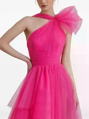 GEMY MAALOUF One-shoulder Tiered Skirt Dress - Pink